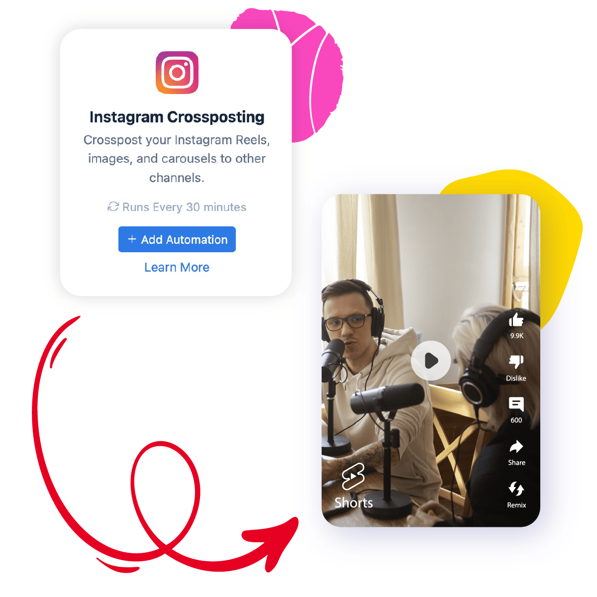 Crosspost Instagram Reels as YouTube Shorts